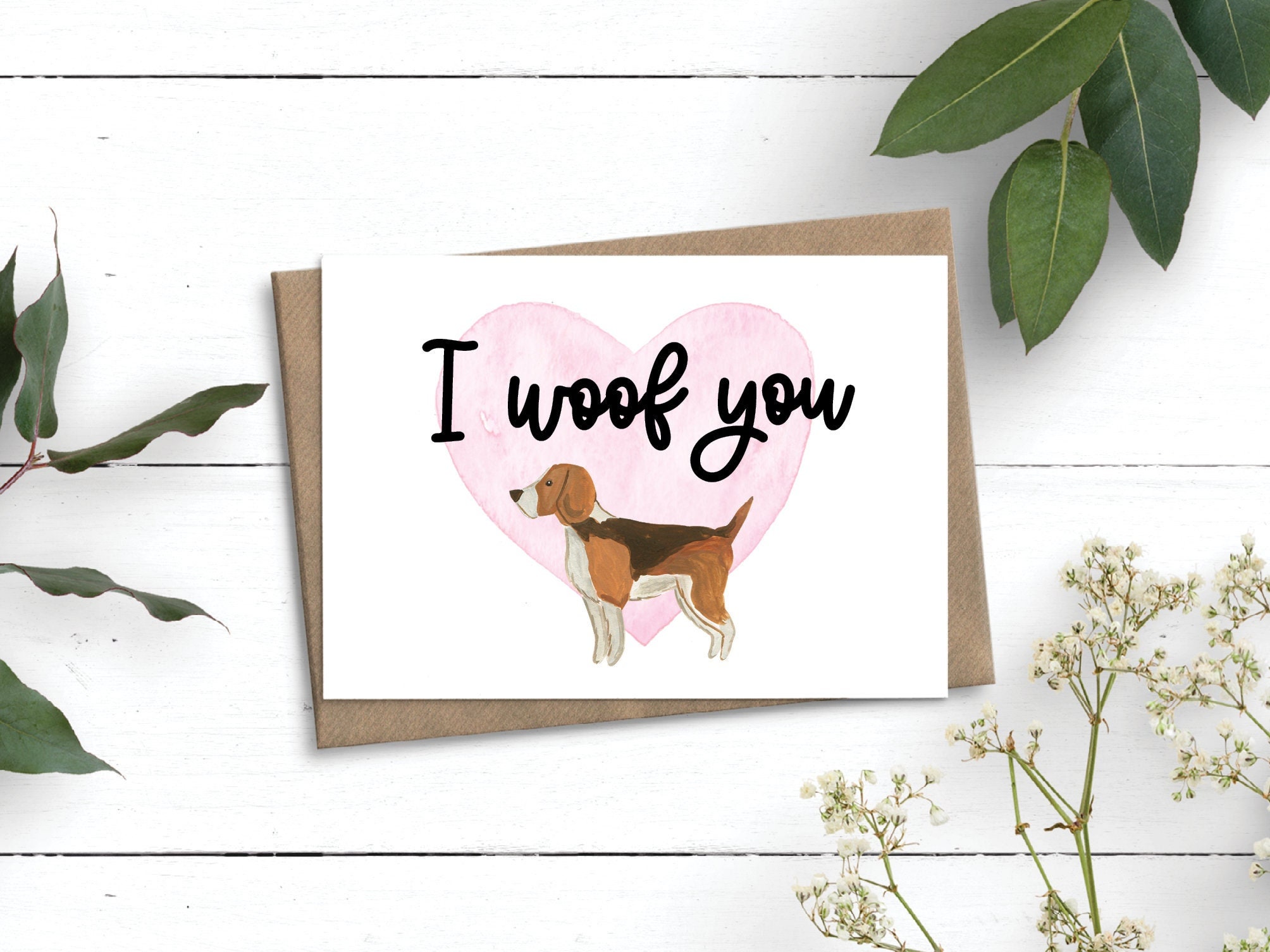 Beagle Valentine Cards
