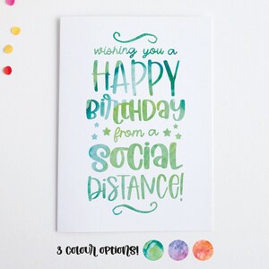 Funny Birthday Card, Birthday Card for Friend, Social Distancing ...