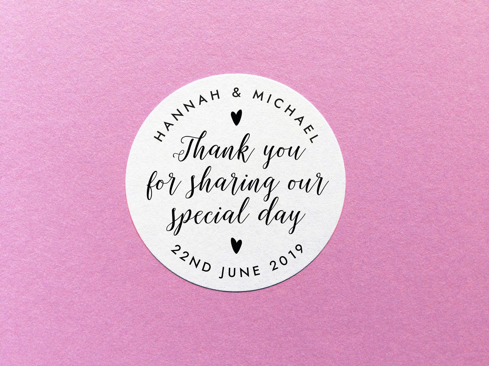 Thank You Stickers Thank You for Sharing Our Special Day - Etsy