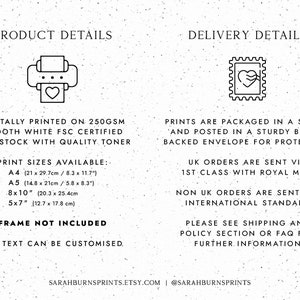 Personalised Print, Custom Couple Names and Date Print, Personalised ...