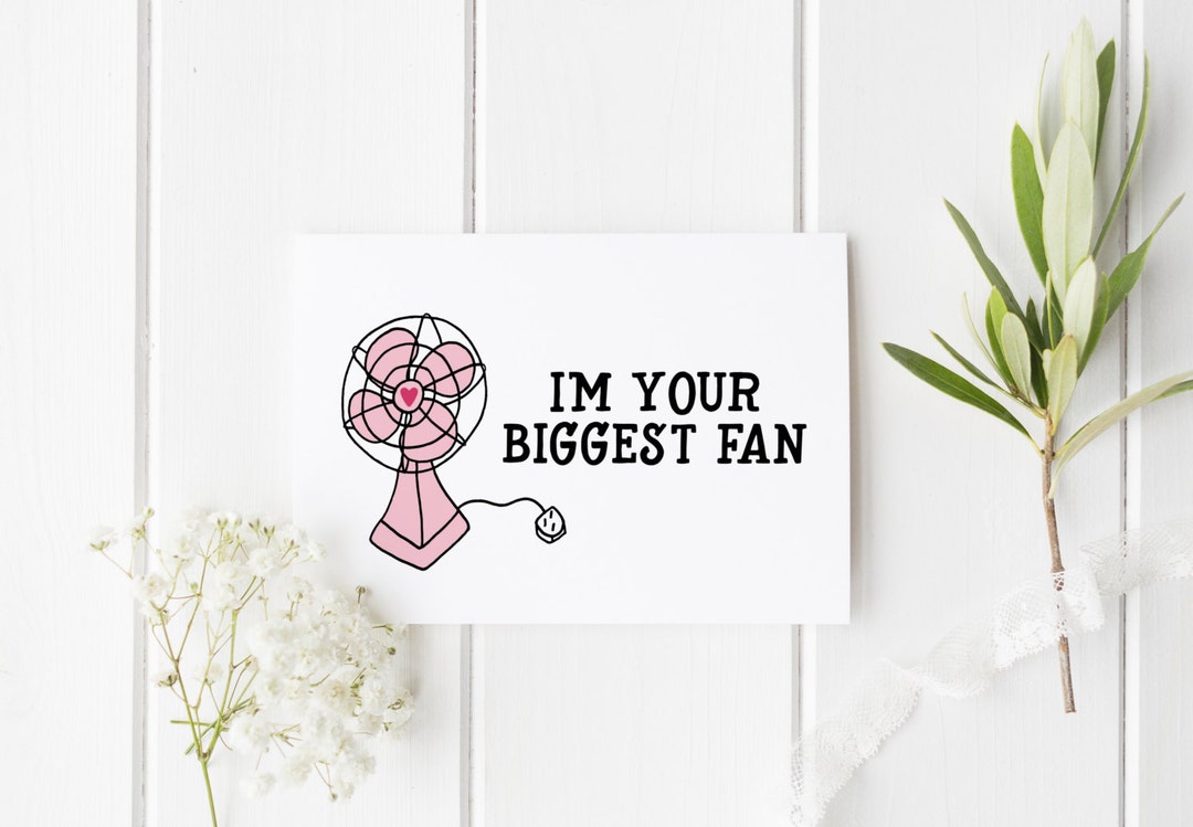 Biggest Fan Card, Pun Anniversary Card, Funny Anniversary Card, Cute ...