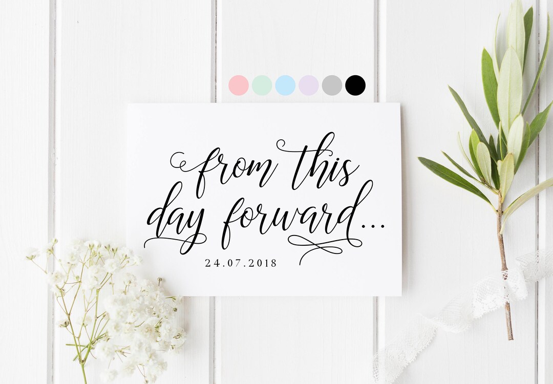 From This Day Forward Card, Card for Bride, Card for Groom, Wedding Day ...