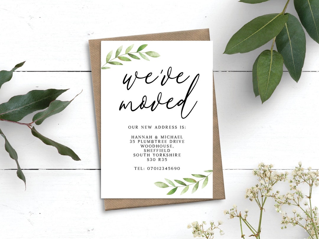 Printed Change of Address Cards, We Have Moved Cards With Envelopes ...