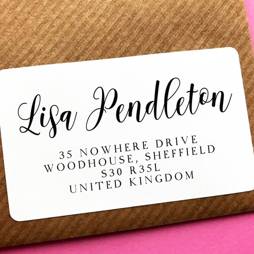 Pink Address Label Return Address Sticker Personalised - Etsy