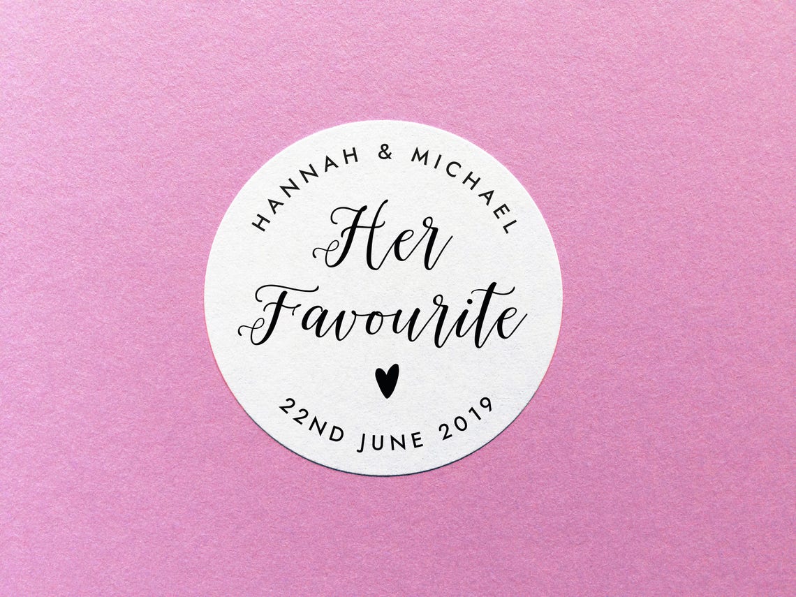 Her Favourite Sticker Party Favour Stickers Her Favorite - Etsy UK