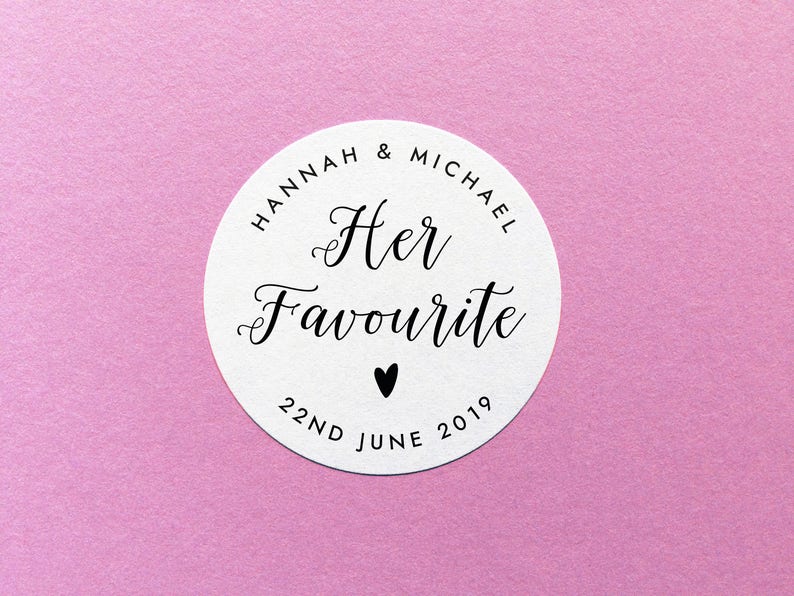 Her Favourite Sticker Party Favour Stickers Her Favorite - Etsy UK