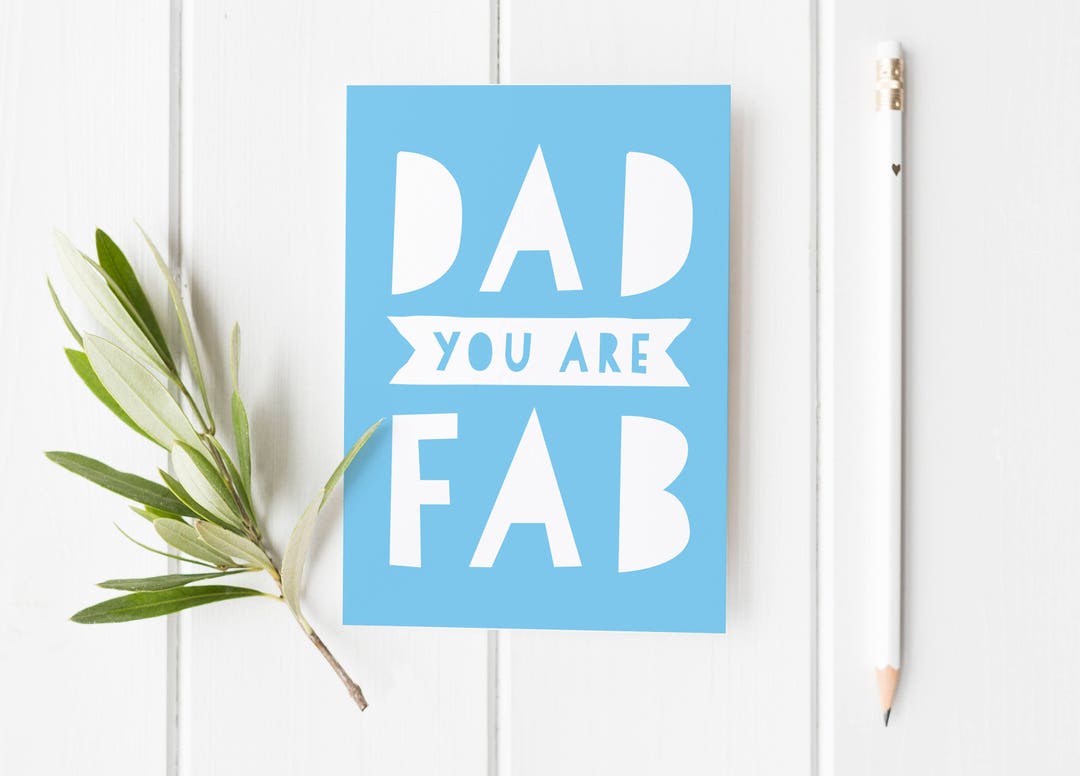 Father's Day Card, Fab Dad Card, Funny Card for Dad, Dad You Are Fab ...