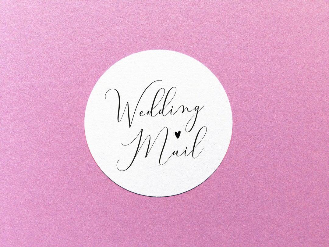 Wedding Mail Sticker, Wedding Invite Label, Envelope Seals, Sticker for ...