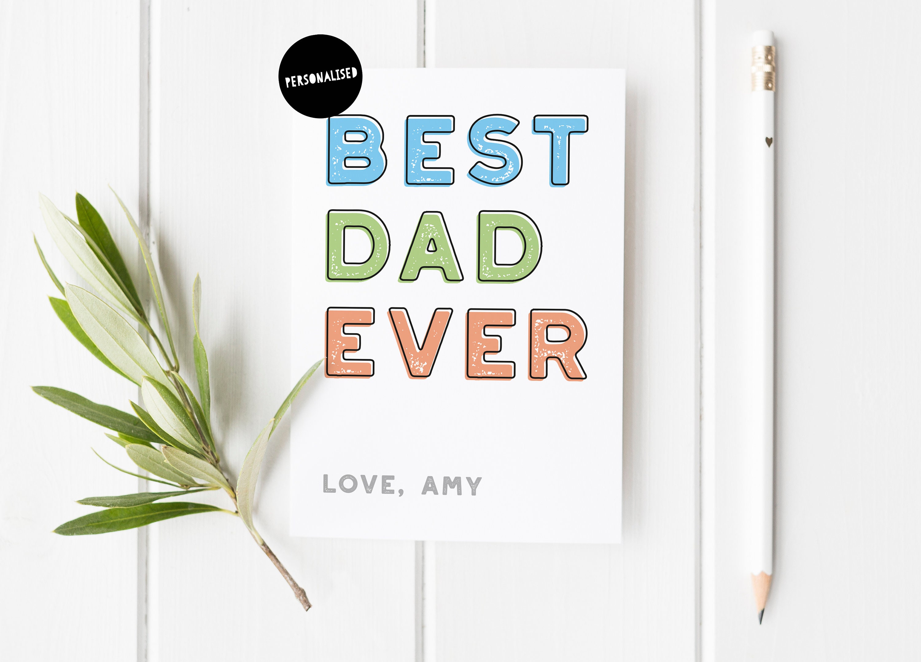 Best Dad Ever Personalised Card Best Dad Card Personalised - Etsy UK