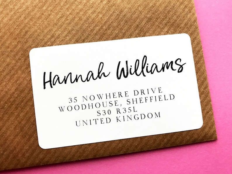 Personalised Return Address Label Return Address Sticker | Etsy