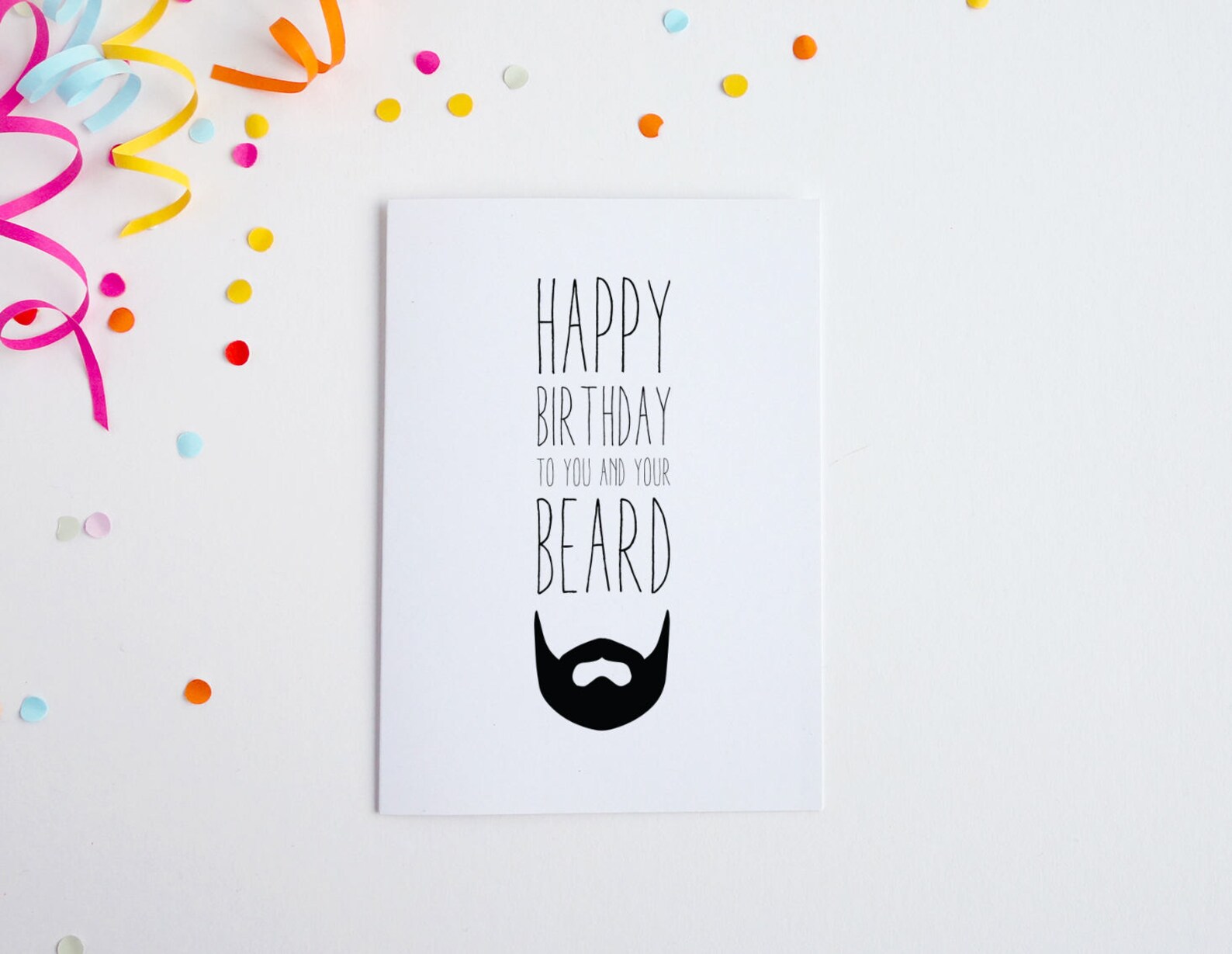 Beard Birthday Card, Funny Beard Card, Happy Birthday to Your Beard ...