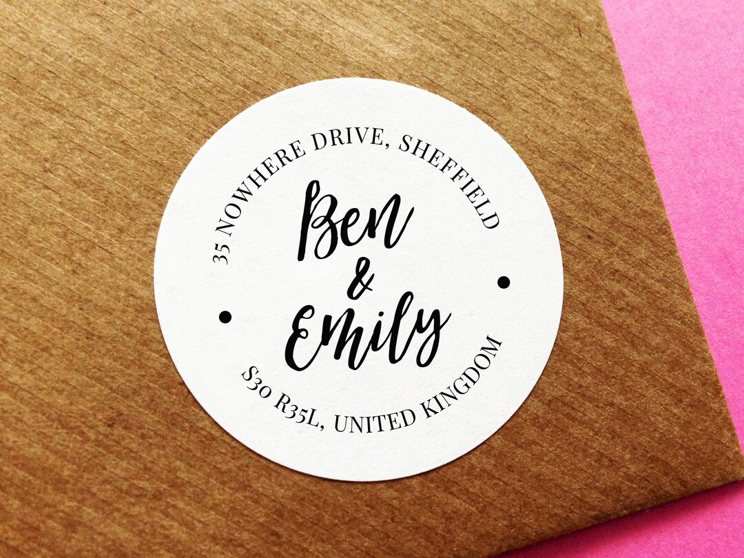 Modern Address Stickers, RSVP Return Address Label, Stamp Style Address ...