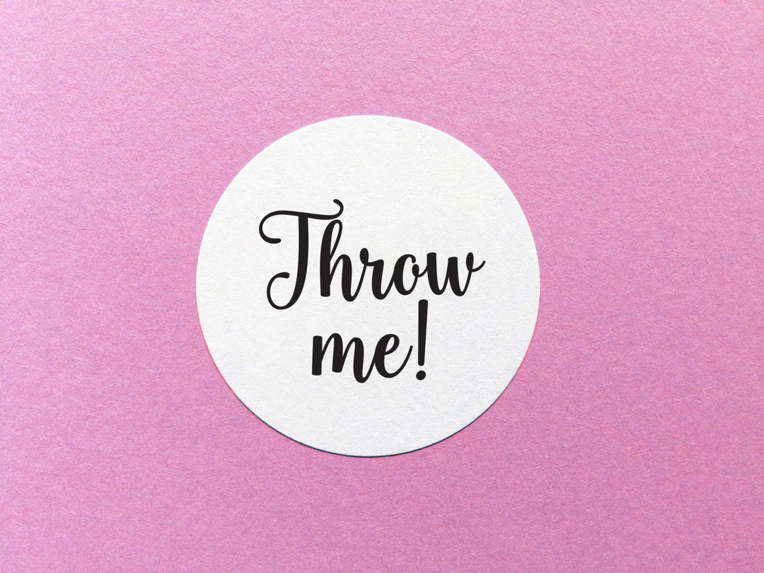 Throw Me Sticker, Wedding Labels, Confetti Box Label, Wedding Confetti ...