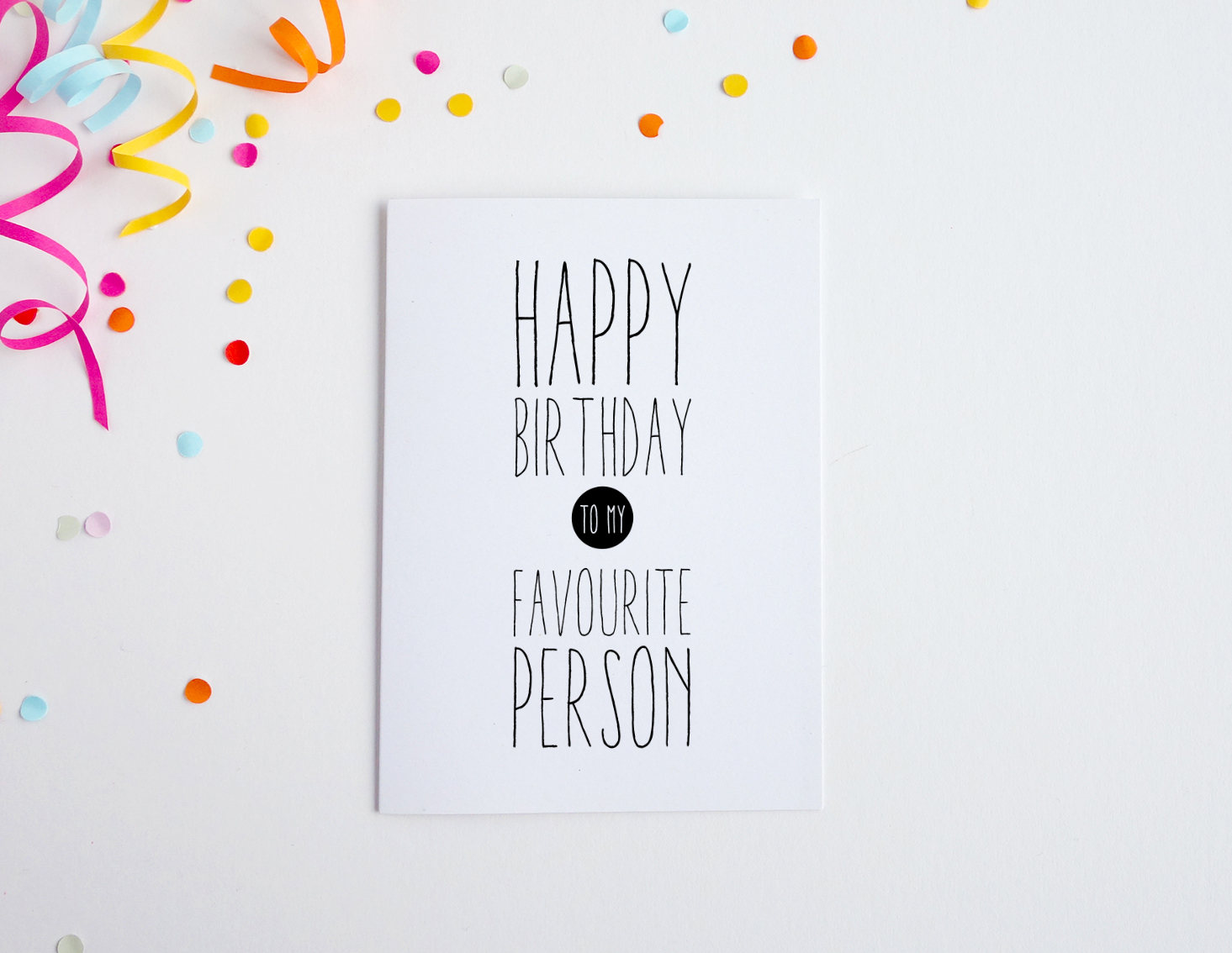Favourite Person Birthday Card Cute Birthday Card Card For | Etsy