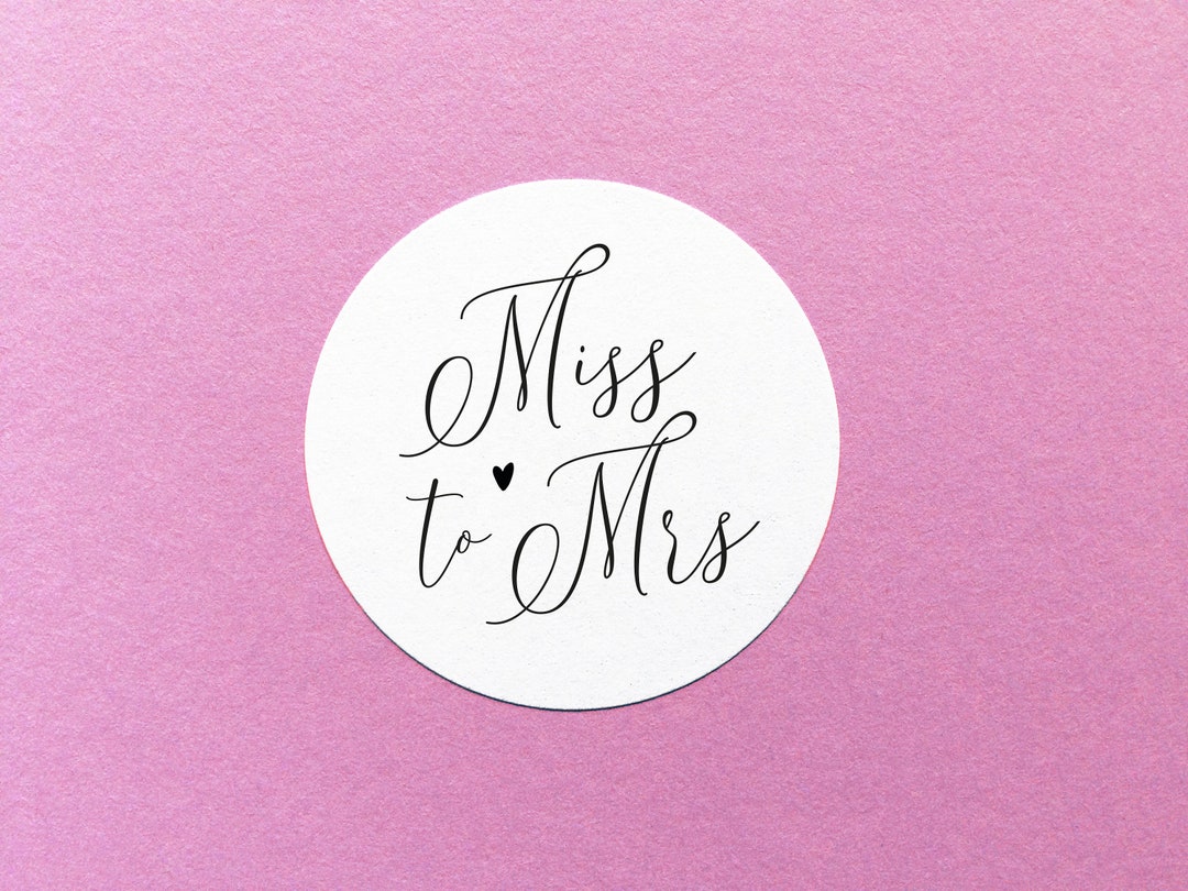 Bridal Shower Sticker, Miss to Mrs Label, Bride Shower Labels, Bridal ...