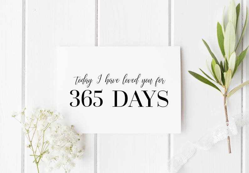 Personalised Anniversary Card 365 Days Anniversary Card - Etsy