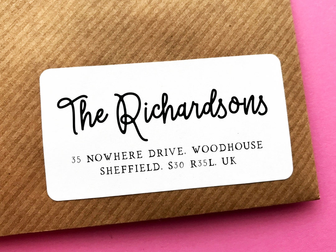 Simple Address Sticker, Family Address Label, Modern Address Sticker ...