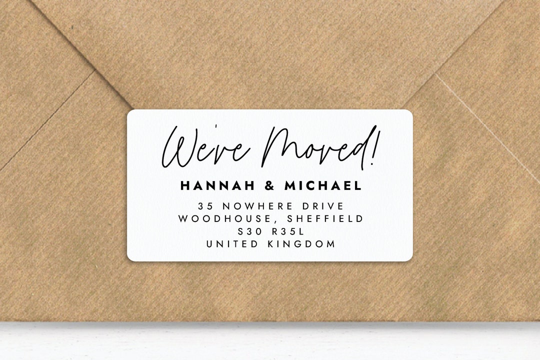 We've Moved Stickers, Moving House Address Sticker, New Home Address ...