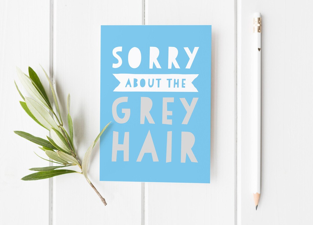 Sorry About the Grey Hair Funny Father's Day Card Funny - Etsy UK