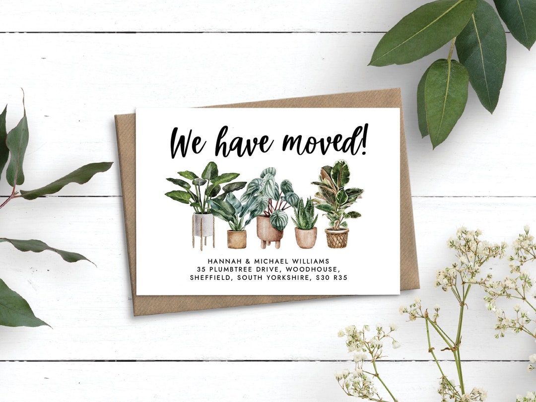 Printed Change of Address Cards, We Have Moved Cards With Envelopes ...