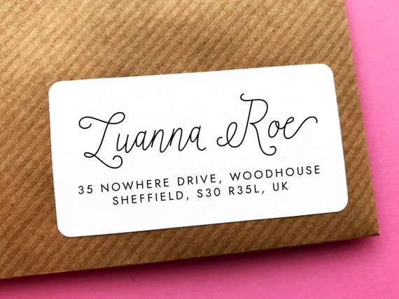 Pretty Address Sticker Family Address Label Modern Address | Etsy