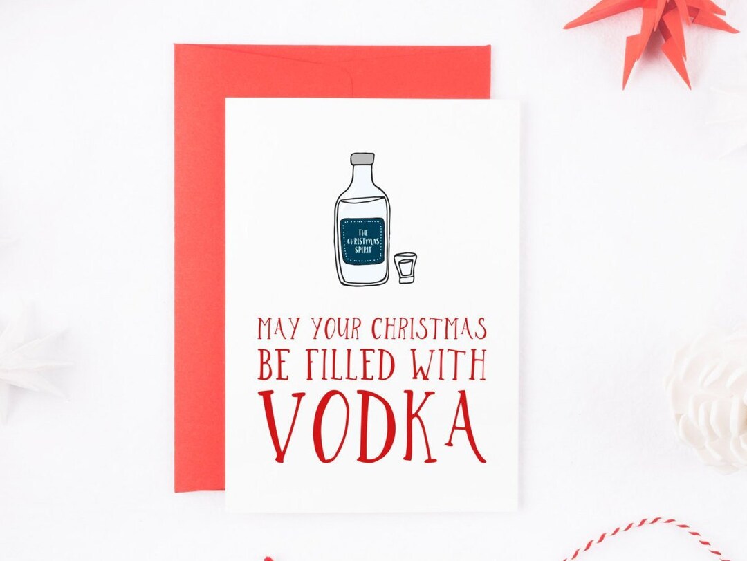 Funny Christmas Card Vodka Christmas Card Booze Christmas - Etsy New ...