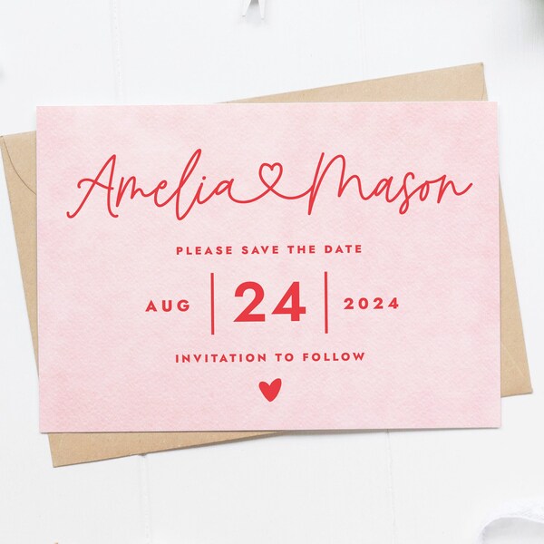 Retro Save the Date - Etsy UK