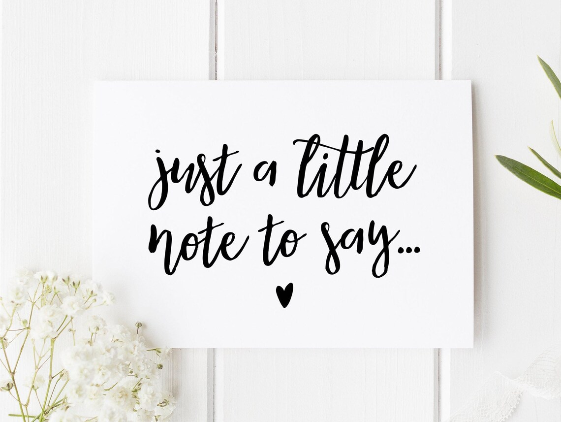 Pregnancy Announcement Card Just A Little Note to Say A Baby | Etsy