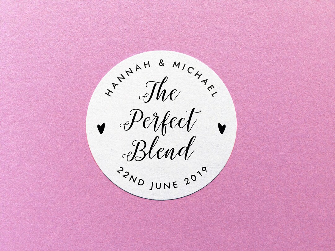 The Perfect Blend Labels, Personalized Favour Stickers, Drink Party ...