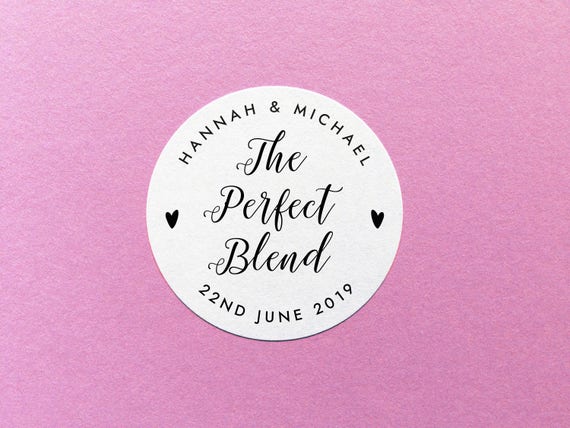 The Perfect Blend Labels Personalized Favour Stickers Drink - Etsy
