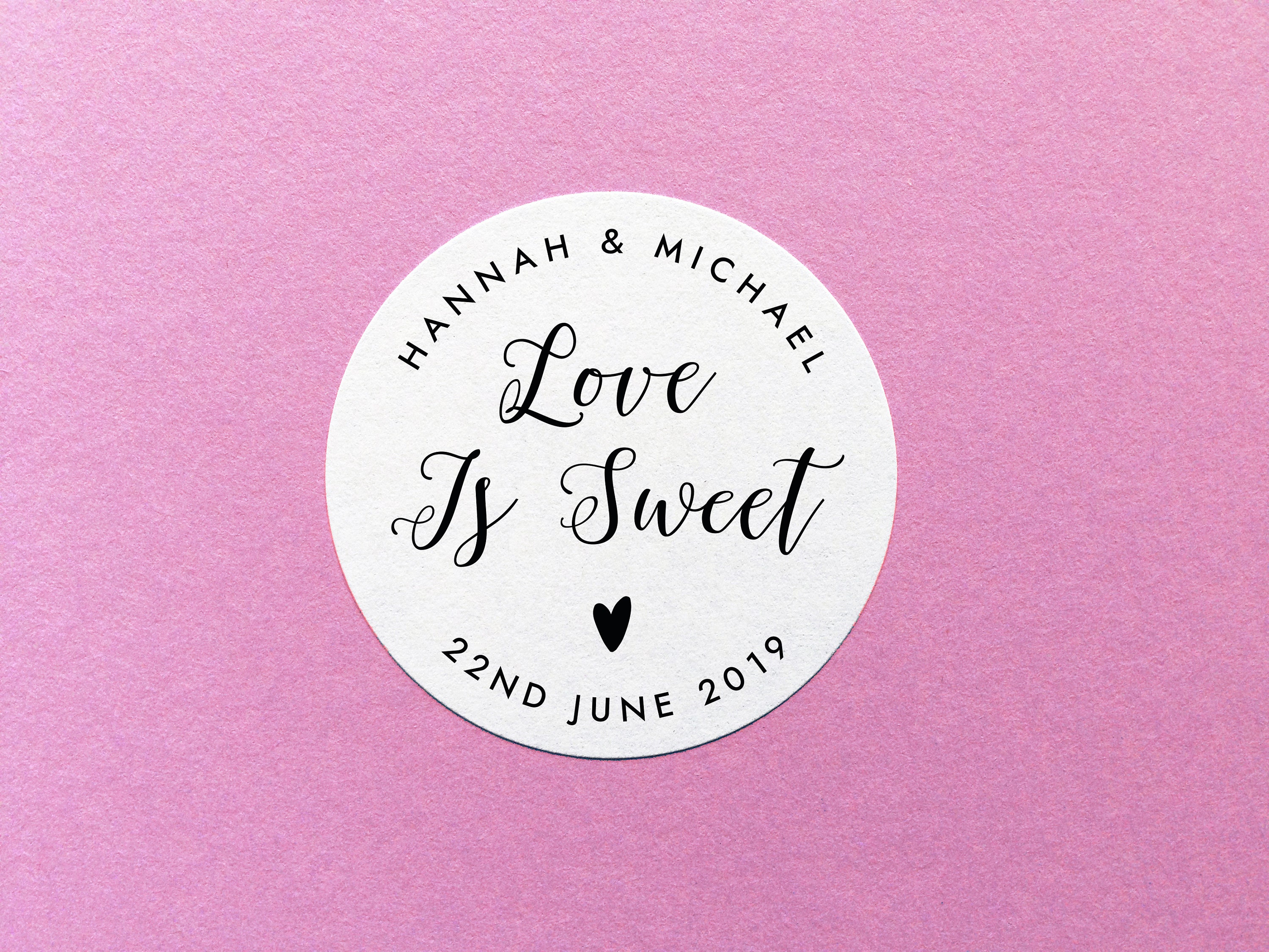 Love is Sweet Sticker Personalised Party Favour Stickers - Etsy