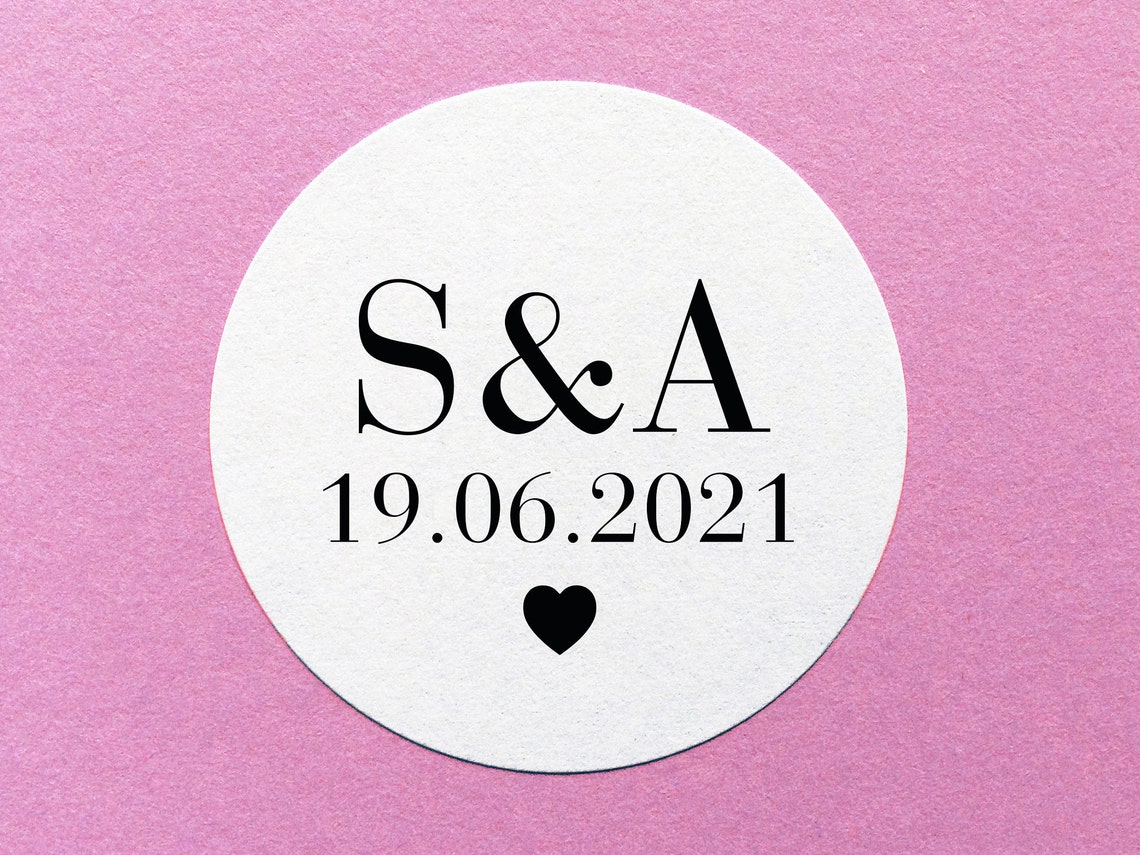 Simple Wedding Sticker Wedding Invite Labels Personalised | Etsy