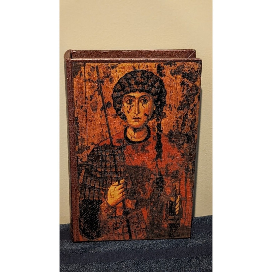 Vintage Classic Faux Book Box Hollow Hideaway Byzantine Soldier - Etsy