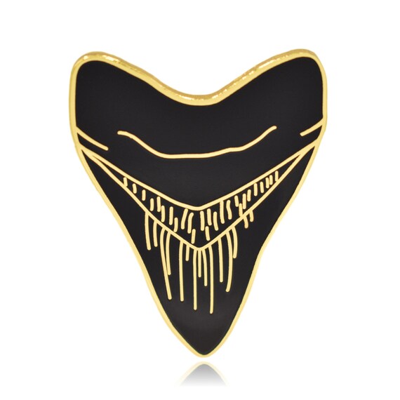 Megalodon Shark Tooth Hard Enamel Pin - Etsy