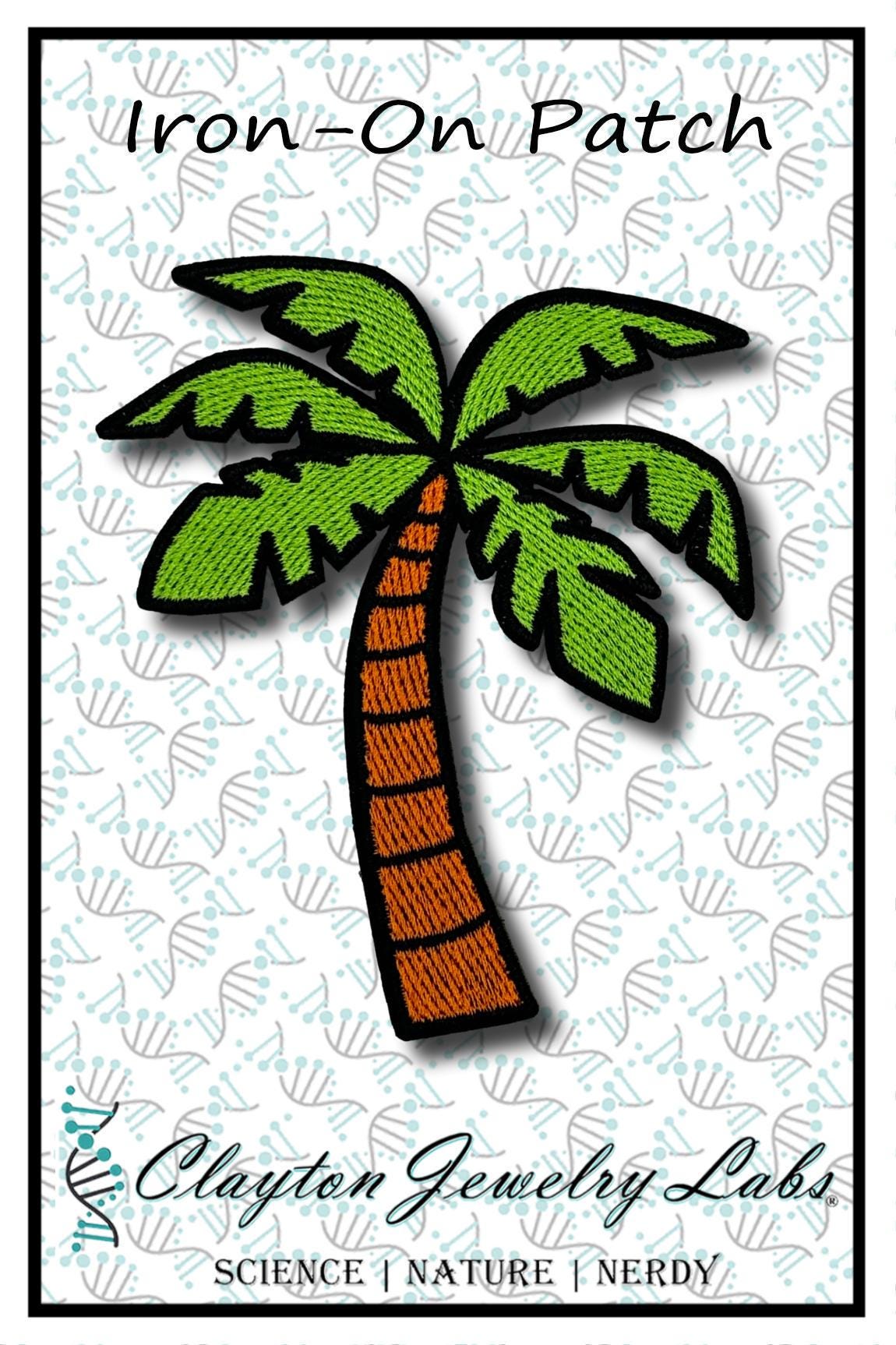 Palm Tree Embroidered Iron-on Patch - Etsy