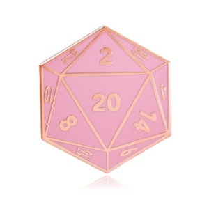 D20 Twenty-sided Die Hard Enamel Lapel Pin - Etsy