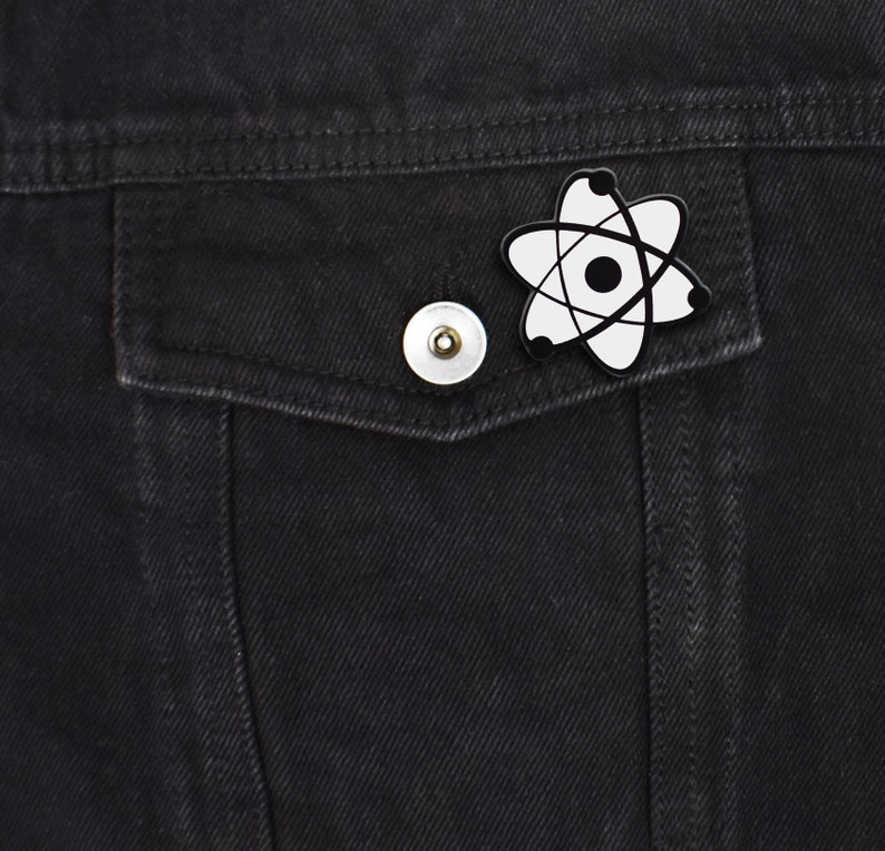 Atomic Symbol Hard Enamel Lapel Pin - Etsy