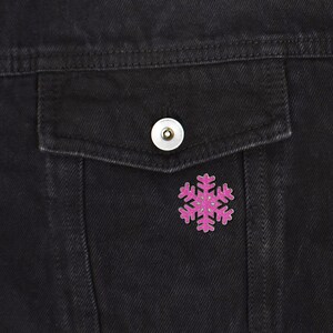 Glitter Snowflake Soft Enamel Pin - Etsy