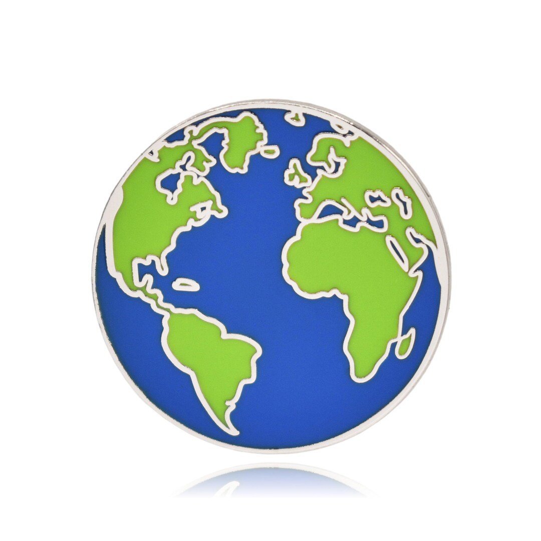 Planet Earth Hard Enamel Pin - Etsy