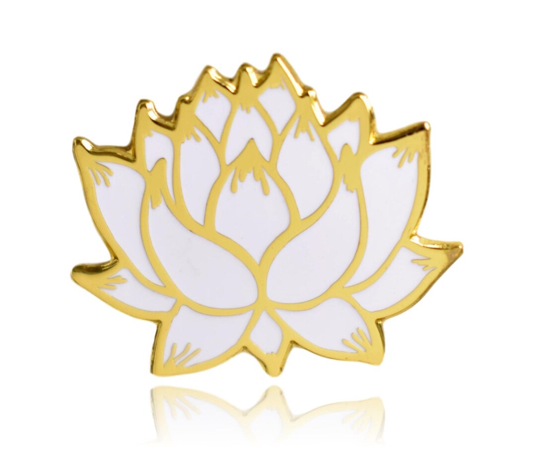 Lotus Flower Hard Enamel Lapel Pin - Etsy