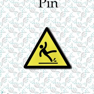 Slipping Warning Sign Enamel Pin - Etsy