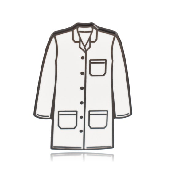 Lab Coat Science Hard Enamel Pin - Etsy