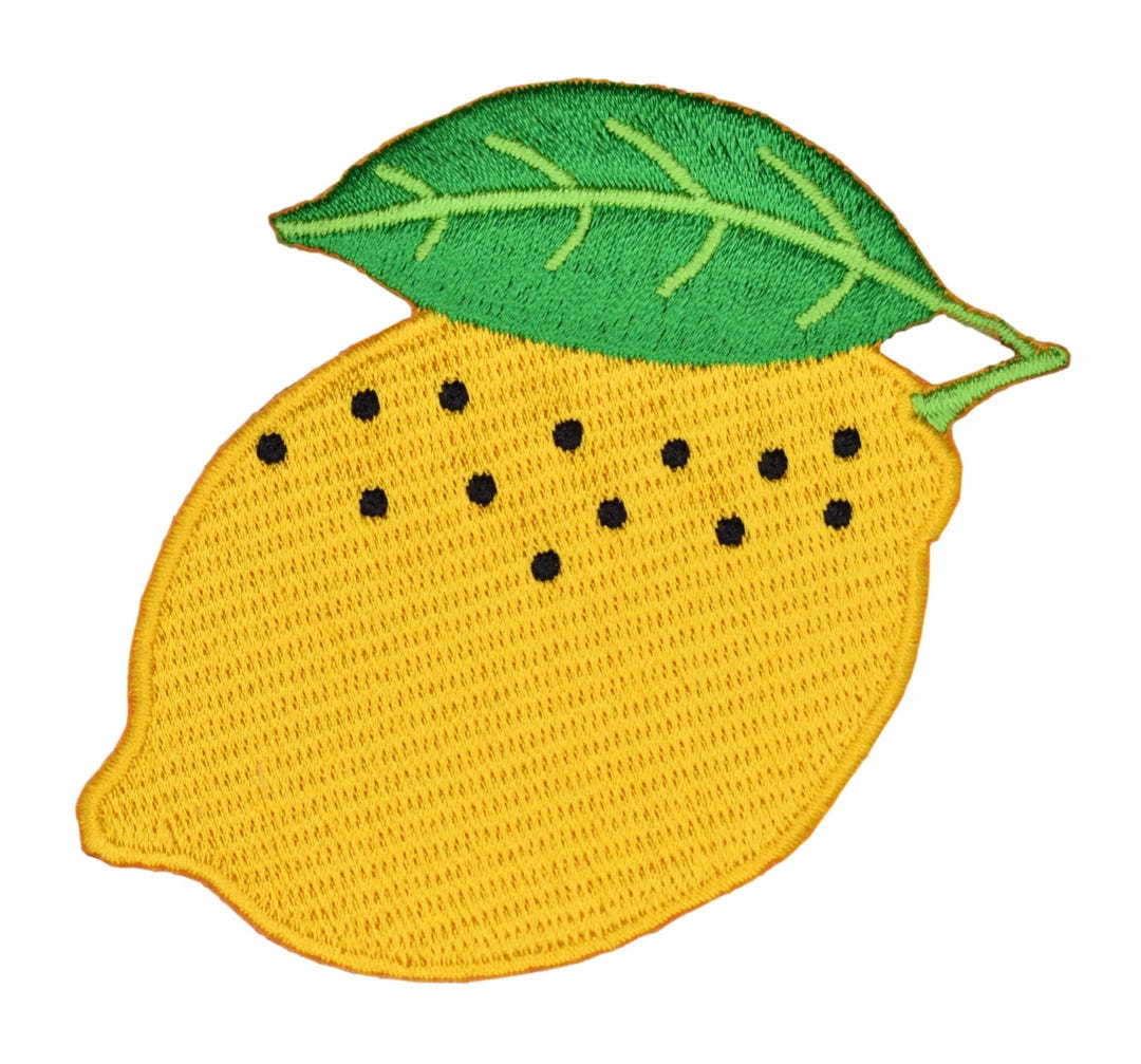Lemon Embroidered Iron-on Patch - Etsy