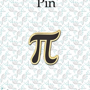 Pi Symbol Hard Enamel Pin - Etsy