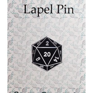 D20 Twenty-sided Die Hard Enamel Lapel Pin - Etsy