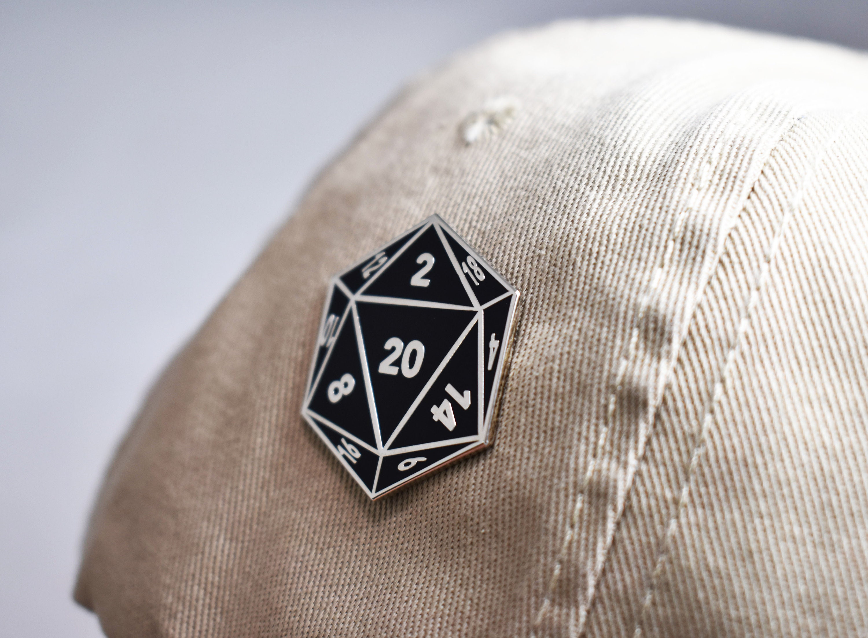 D20 Twenty-sided Die Hard Enamel Lapel Pin | Etsy