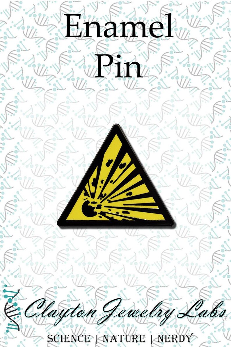 Explosive Safety Warning Hard Enamel Pin - Etsy