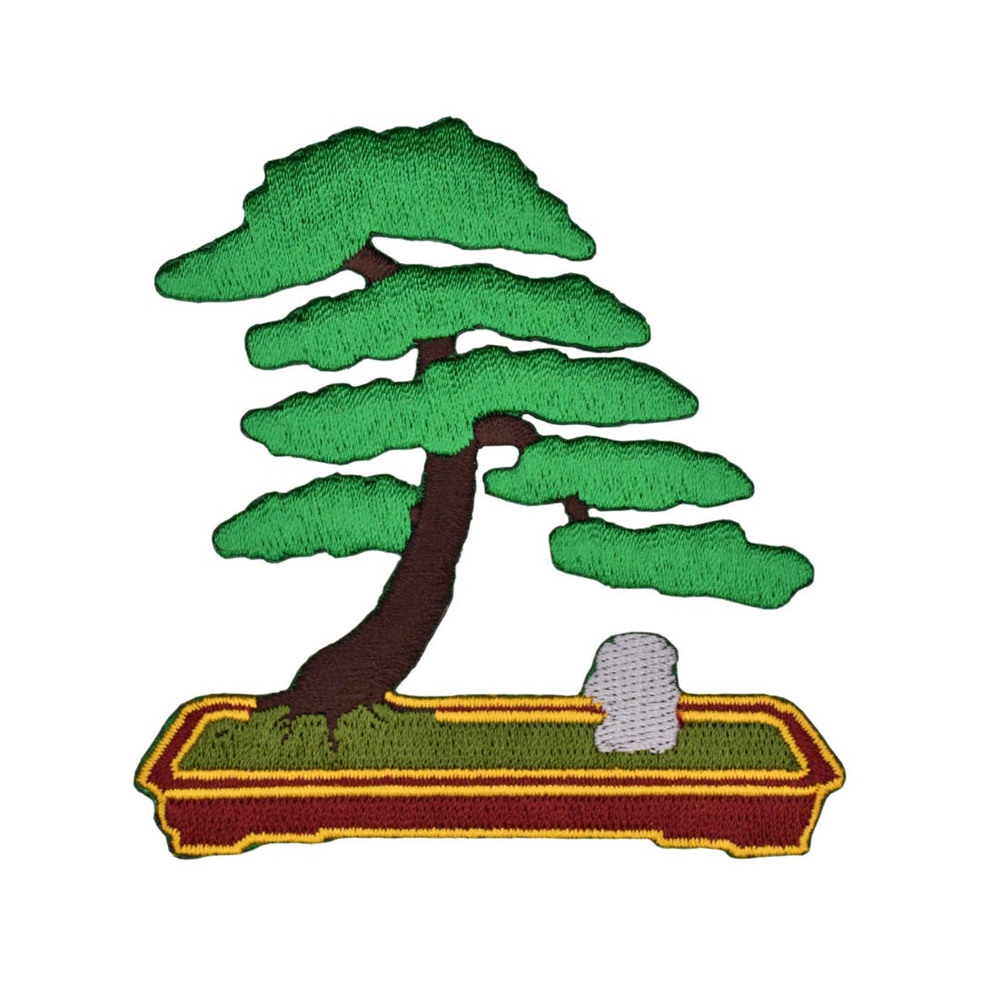 Bonsai Tree Embroidered Iron-on Patch - Etsy