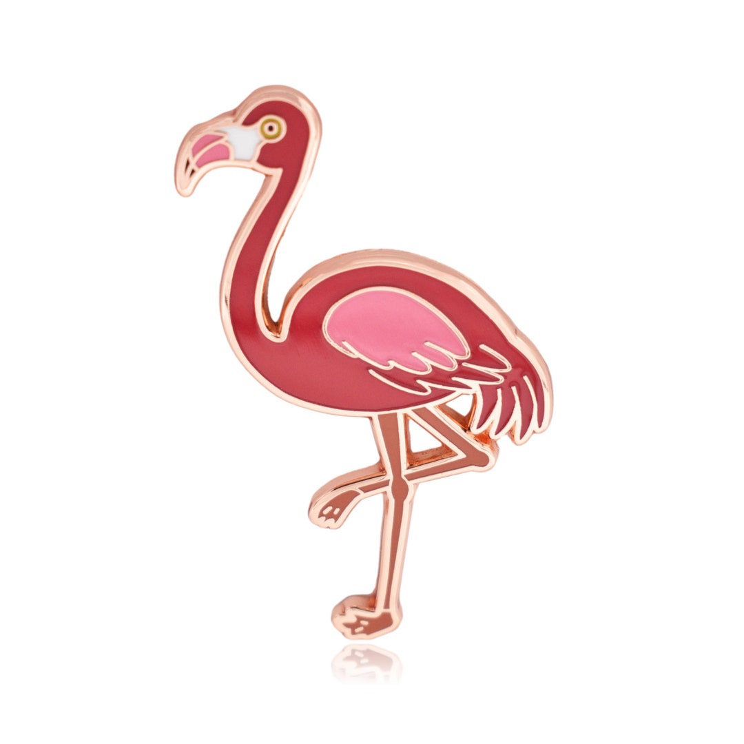 Flamingo Hard Enamel Pin - Etsy