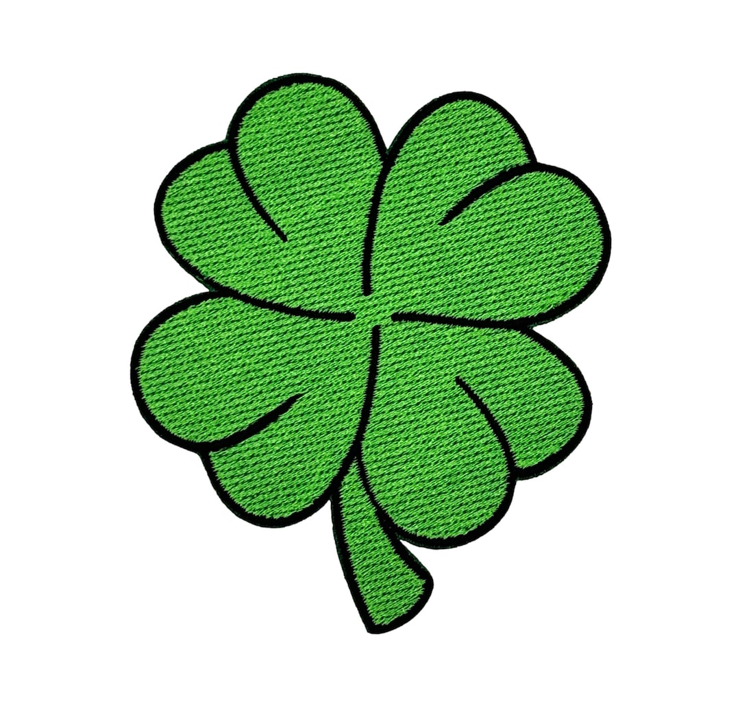 Four Leaf Clover Embroidered Iron-on Patch - Etsy